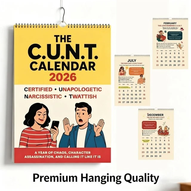 THE CALENDAR 2026 Funny Adult Attitude Calendar Monthly Planner Gift ...