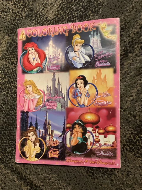 DISNEY PRINCESS COLORING Book Rare Themepark Edition 38 Pages Of ...