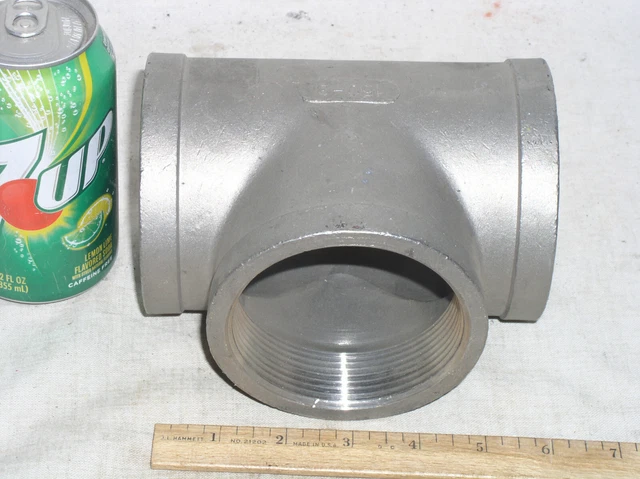 NEW NOS MB-304 Ss Stainless Steel 3" Inch F-Npt Tee Coupling Threaded ...
