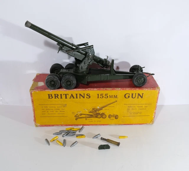 BRITAINS 155MM (2064) American Field Artillery Gun including shells ...