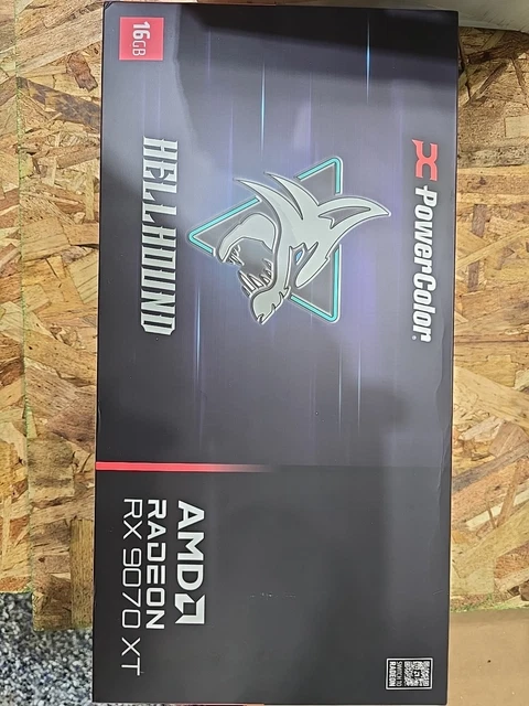 POWERCOLOR HELLHOUND AMD Radeon RX 9070 XT 16GB GDDR6 RX9070XT 16G-L/OC ...