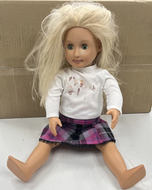 Our Generation Doll 18 Vinyl And Soft Bodied Doll With Green Eyes In8
