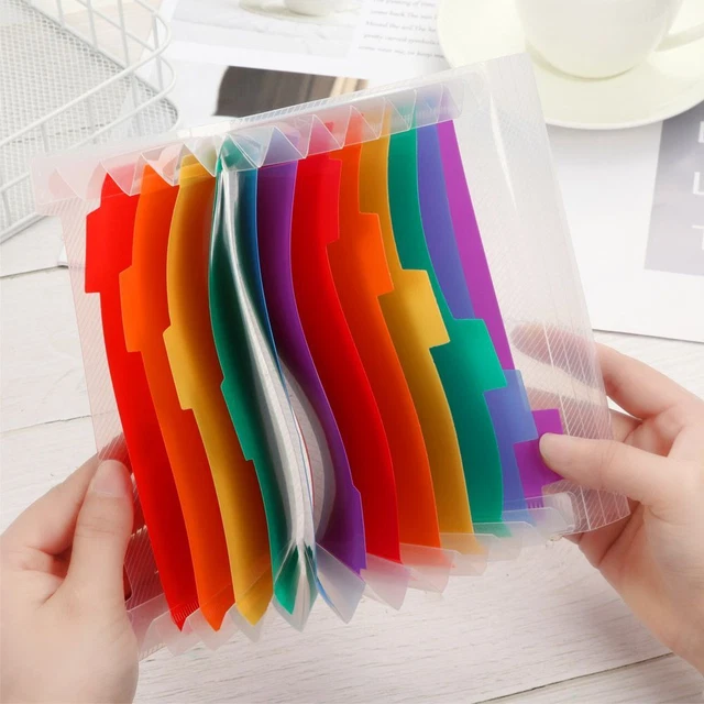 FILE CASE PLASTIC Paper Organizer 13 Pockets Document Bag File Folder ...