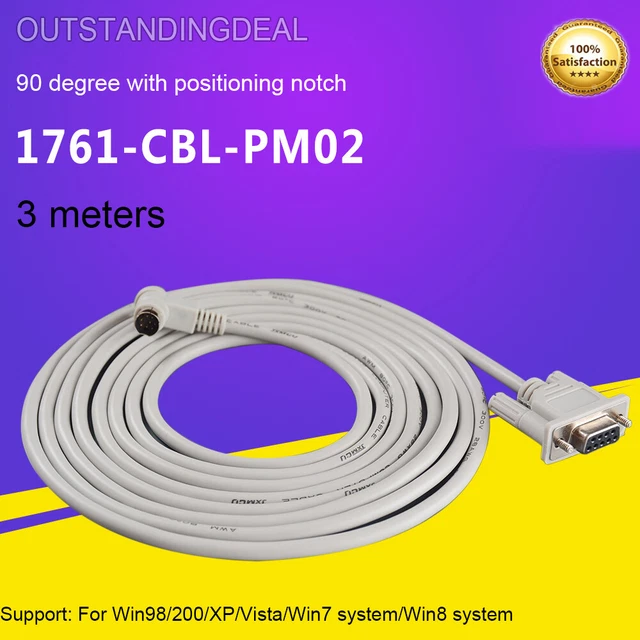1761-CBL-PM02 PLC PROGRAMMING Cable For AB MicroLogix 1000 1200 1400 ...