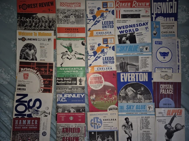 24X CHELSEA AWAY Programmes 1969-1970 Season £21.50 - PicClick UK