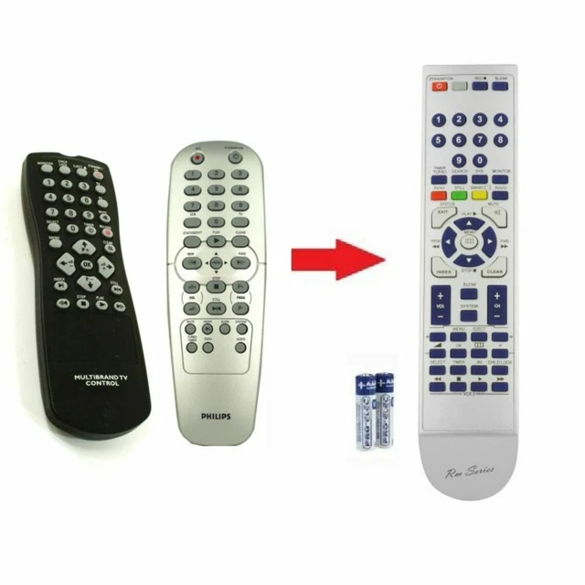 REPLACEMENT REMOTE CONTROL For Philips VHS VCR Player Recorder VR330 ...
