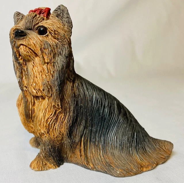 STONE CRITTERS FIGURINE Yorkie Yorkshire Terrier Vintage Dog SC-166 80s ...