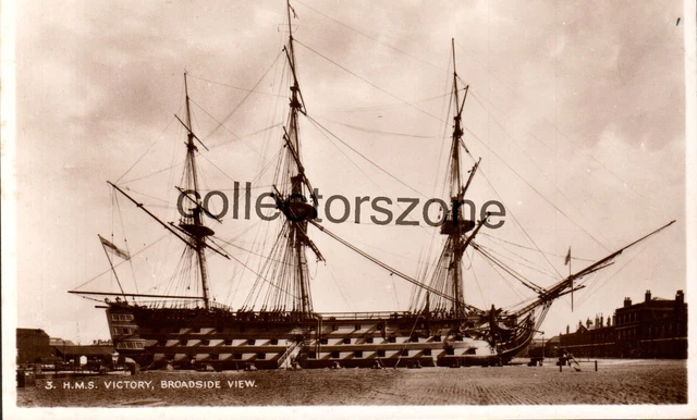 HMS VICTORY ADMIRAL Nelson's ship Broadside Real Photo Postcard ...