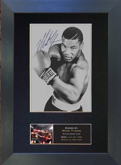 #51 MIKE TYSON Signed Mounted Reproduction Autograph Photo Prints A4 £8.99 - PicClick UK