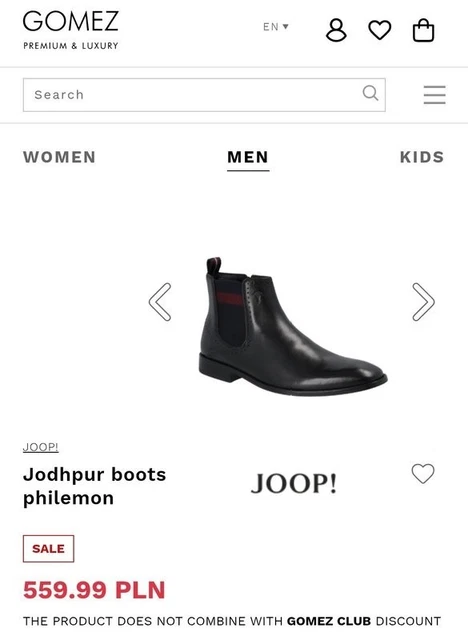 MEN JOOP! CHELSEA Boots Black Leather 44 £60.98 - PicClick UK