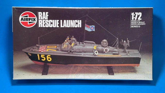 VINTAGE AIRFIX RAF Rescue Launch Military Ship Boat Model Plastic Model ...