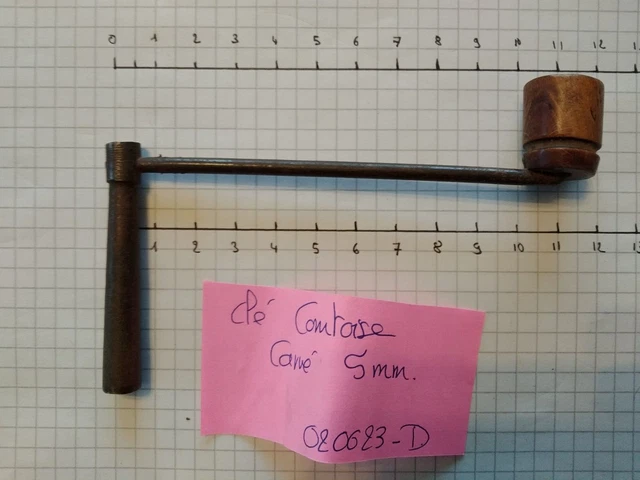 CLE COMTOISE HORLOGE Pendule Reloj Horloge Clock Orologio -Carre 5 Mm ...