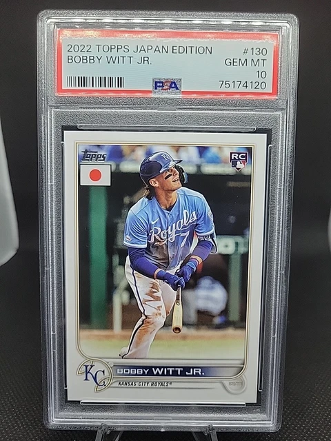 2022 TOPPS ÉDITION japonaise Bobby Witt Jr #130 PSA 10 GEM MT recrue RC QTY EUR 44,58 - PicClick FR