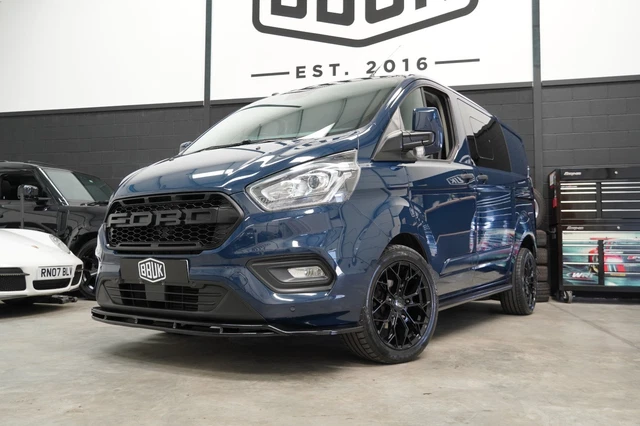 FORD TRANSIT CUSTOM 2019 Kombi Crew Combi Transporter Van Blue Sport £ ...