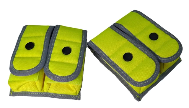MAGAZINE AMMO POUCH "Aegis" / "Safariland" Hi Viz Double Molle 9mm Mag ...
