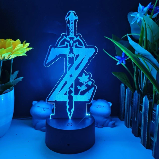 3D LEGEND OF Zelda LED 16 Colour Night Light with Remote Control and ...