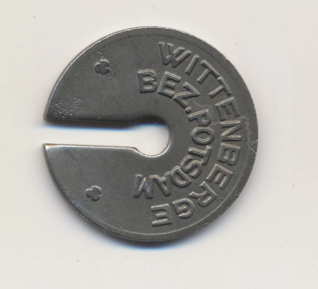 WITTENBERGE BEZ. POTSDAM Gasmünze 1 cbm Gas Kleingeldersatz Jeton ( J ...