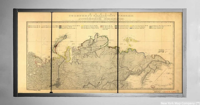 1874 MAP| ARCTIC Ocean|Coasts|Discovery and Exploration|Russia| Karta ...