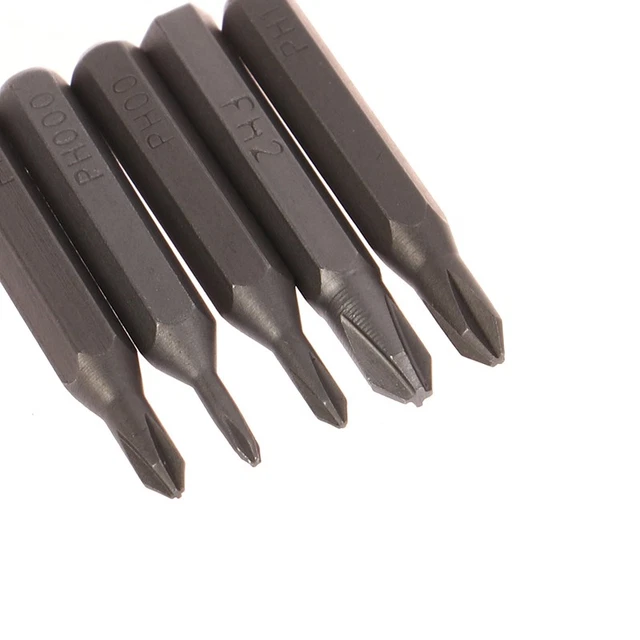 5PCS CROSS SCREWDRIVER Bits PH000 PH00 PH0 PH1 PH2 4mm Hex Shank ...