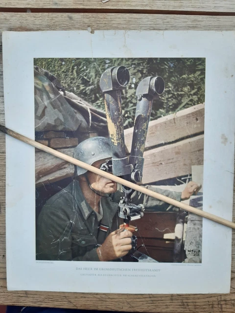 PHOTO WW2 GERMAN SOLDIER Artillery camo EK grenadier uniform Heer ...