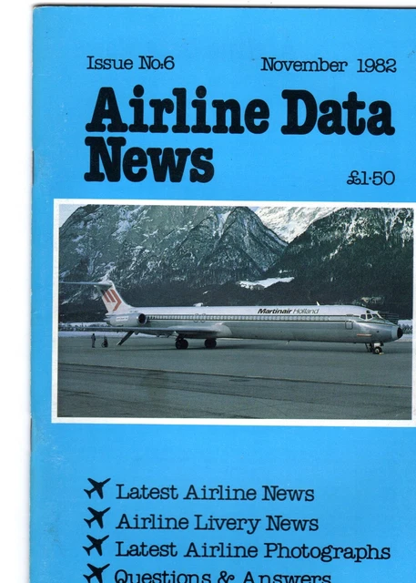 AIRLINE DATA NEWS Magazine Back Issue Selection - 1982 to 1987 £3.59 ...