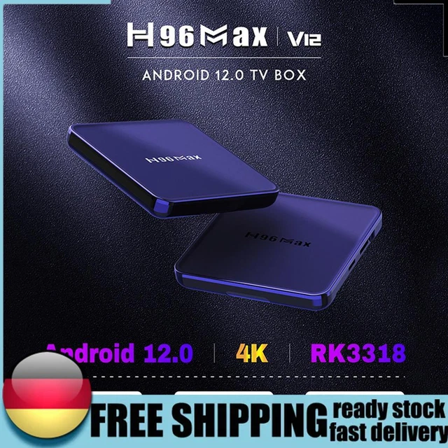 H96 MAX V12 Android TV Set Top Box lecteur multimédia récepteur ...