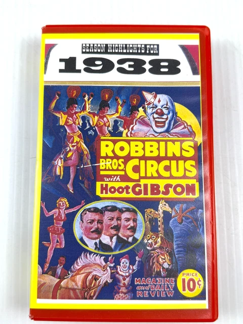 RARE 1938 ROBBINS Bros. Circus VHS Hoot Gibson Cowboy Star Historical ...