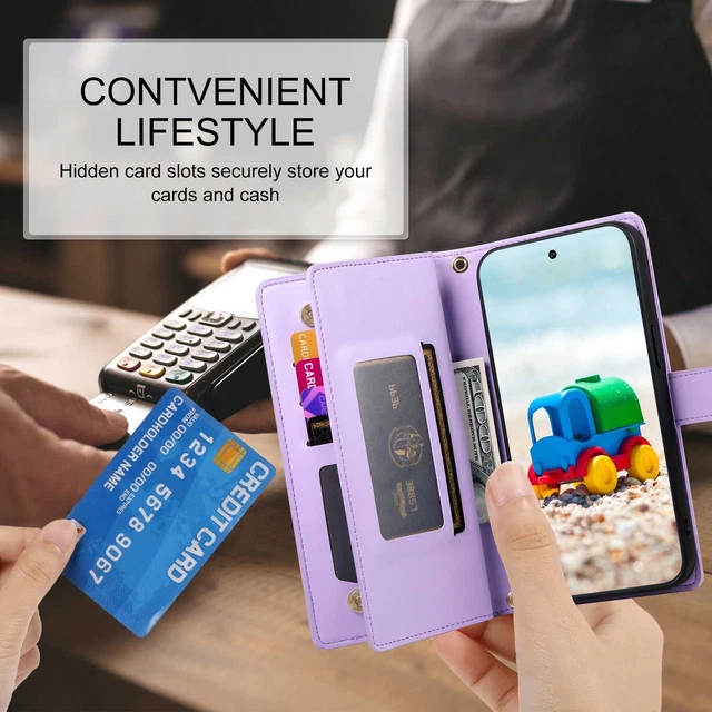 FOR XIAOMI 15T Pro Redmi Note 14 13 12 Crossbody Leather Case Strap ...