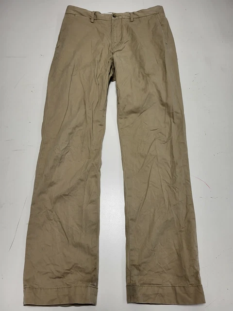 Z589 MENS POLO Ralph Lauren Beige Zipped Straight Chino Trousers Uk M W32 L32 £29.99 - PicClick UK