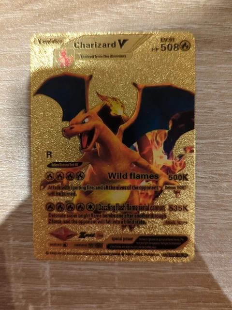 CHARIZARD V ULTRA Rare - Gold Foil Pokémon Card EUR 1,72 - PicClick DE