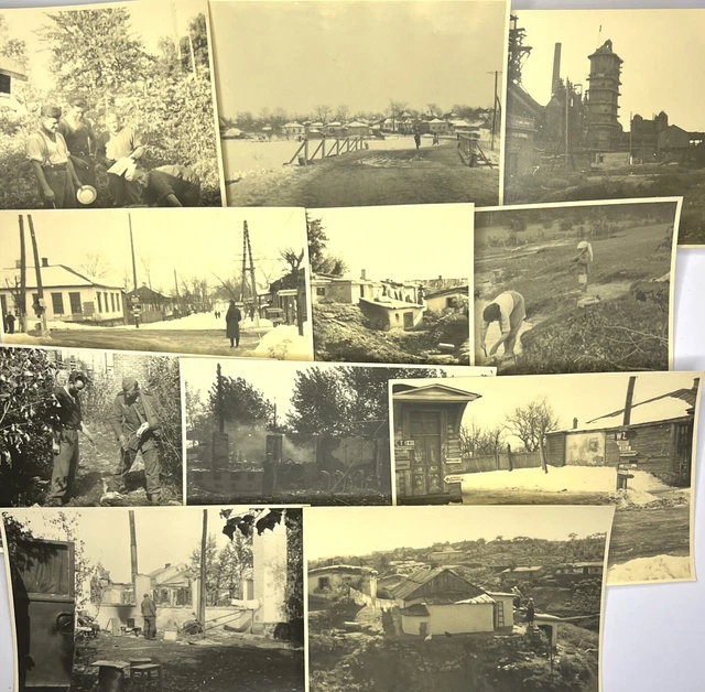 11 ORIGINAL WW2 German Photos Taken During Operation Barbarossa (B1) £ ...