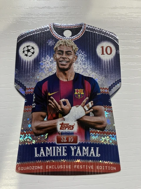 TOPPS MATCH ATTAX 2025 - 26 Squadzone Festive Edition Lamine Yamal ...