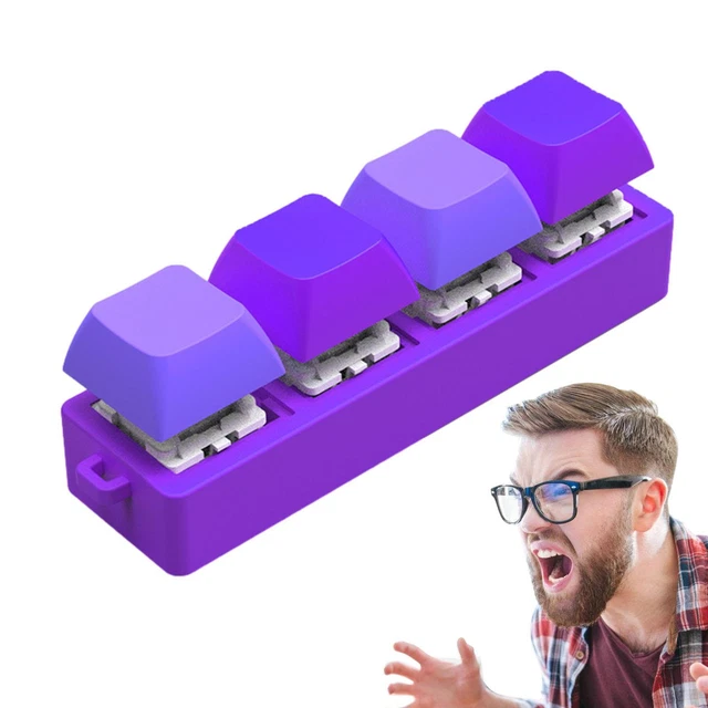 4 KEY MECHANICAL Keyboard Switch Tester Fidget Toy Stress Relief Toy ...