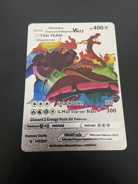 CARTE FAN POKÉMON Venusaur, Charizard & Blastoise VMAX feuille argentée EUR 1,85 - PicClick FR
