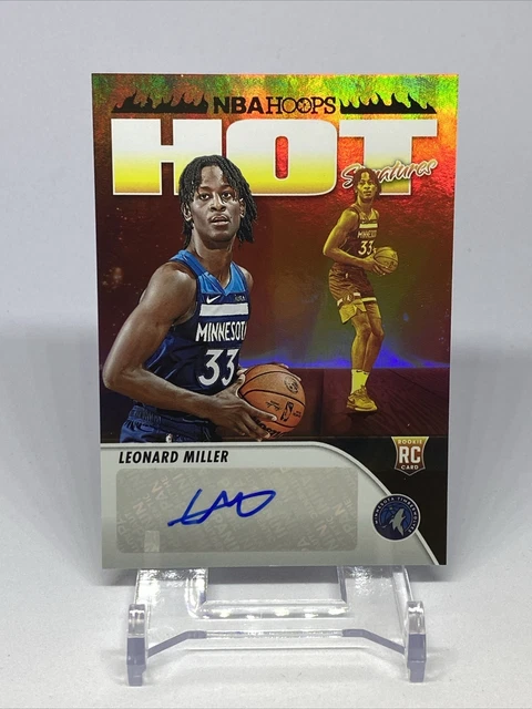 AUTOGRAPHE AUTOMATIQUE LEONARD Miller 2023-24 NBA Hoops RC Minnesota ...