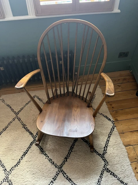 ERCOL GRANDFATHER ROCKING Chair Model 315 MCM 60’s £55.00 - PicClick UK
