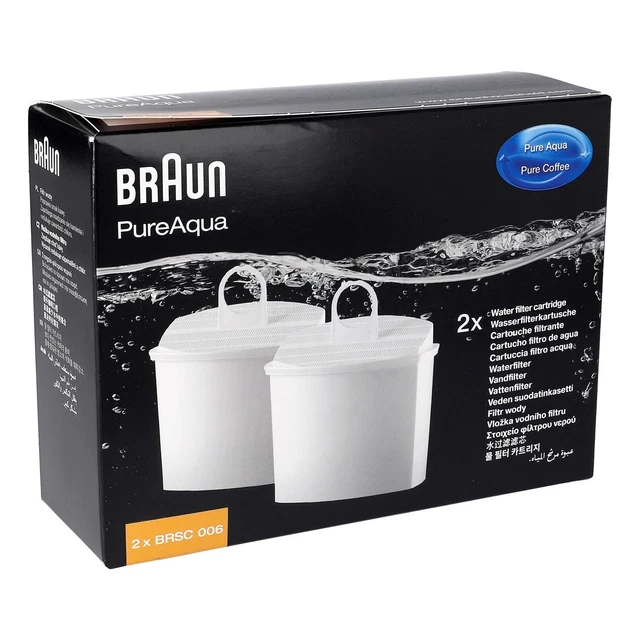WASSERFILTER SET BRAUN PureAqua BRSC006 AX13210006 für Kaffeemaschine ...