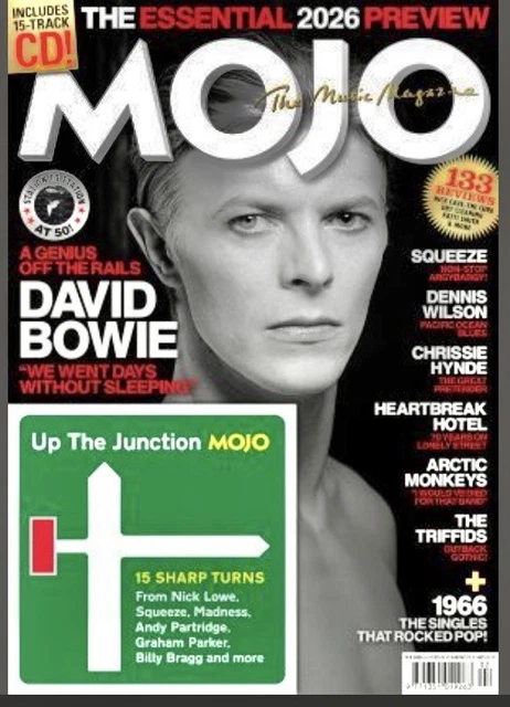 MOJO MAGAZINE FEBRUARY 2026 DAVID BOWIE Squeeze Chrissie Hynde + CD NEW ...