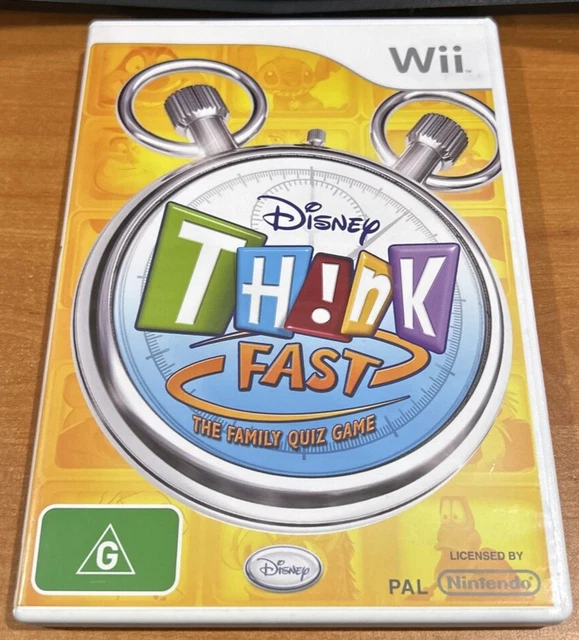 NINTENDO WII : Disney : Think Fast : The Family Quiz Game VGC PAL With ...