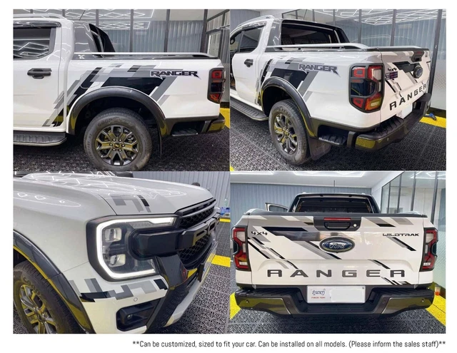 FORD RANGER NEXT GEN 2022-23 Decal Sticker Set Made in THAILAND, 3 Year ...