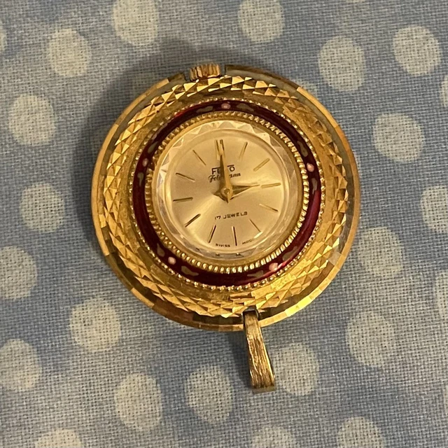 VINTAGE 1960S FERO Feldmann 17 Jewels Mona Lisa Watch Pendant £28.00 ...