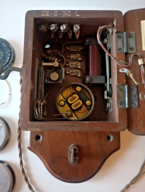 VINTAGE GEC WOODEN Telephone Wall Set Box 1950s K.7820 K.S.6340 £20.00 ...