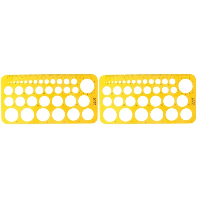 2 PCS ROUND Stencil Templates Circle Ruler for Drawing Architecture ...