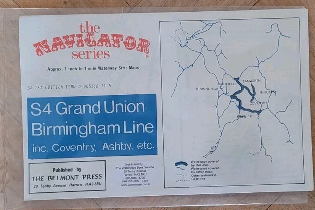 WATERWAY STRIP MAP S4 Grand Union Birmingham Line, The Navigator Series £5.92 - PicClick UK