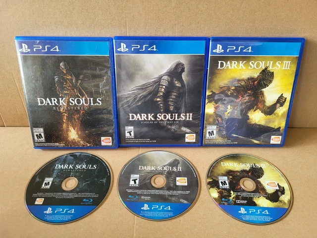 DARK SOULS REMASTERED + Dark Souls II + Dark Souls III PS4 - discs like ...