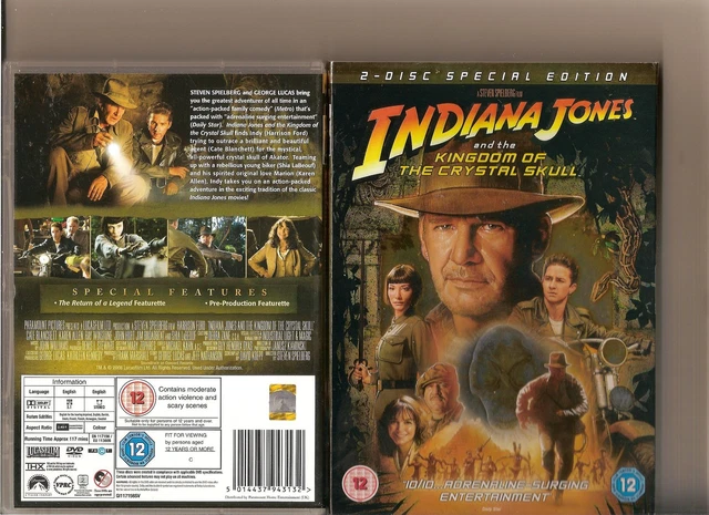 INDIANA JONES AND The Kingdom Of The Crystal Skull Dvd 2 Disc Special ...