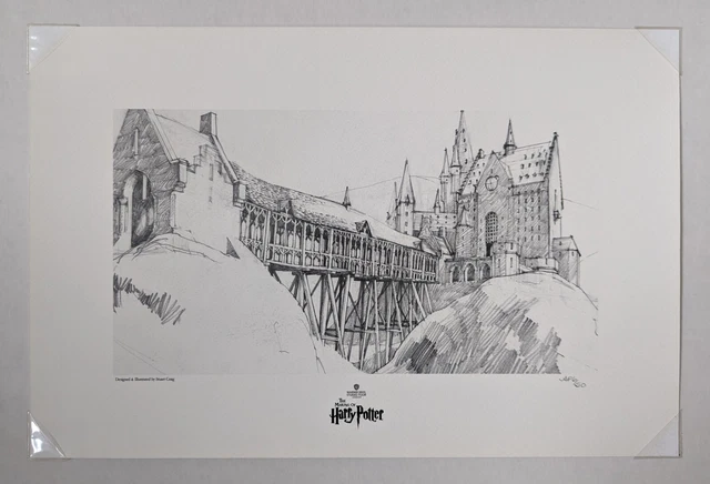 HARRY POTTER &BRIDGE To Hogwarts" Print By Stuart Craig - Rare! £132.00 ...