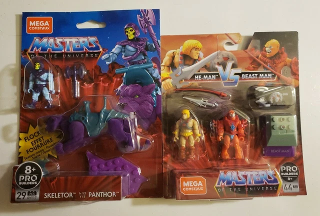 MATTEL MEGA CONSTRUX Panthor & Skelettor/He-Man/Beastman Meister des ...
