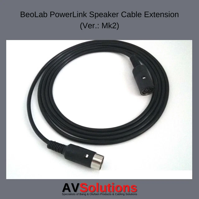 BEOLAB EXTENSION SPEAKER Cable for B&O Bang & Olufsen PowerLink Mk2 BLK ...