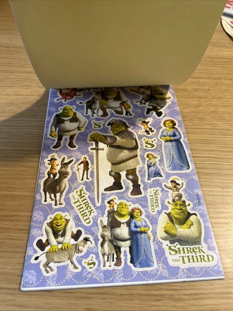 SHREK THE THIRD Sticker Book -94 Stickers; Donkey, Puss In Boots $7.00 ...